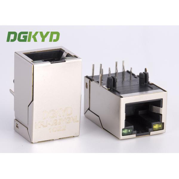 Quality 100BASE single port Tab up RJ45 PCB Connector with Transformer for network for sale