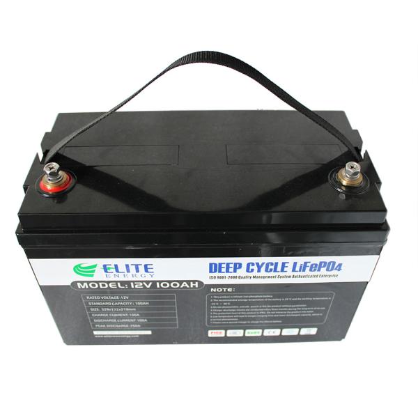 Quality Rechargable 12V 100Ah LiFePO4 Battery Lithium Phosphate Power Supply for sale