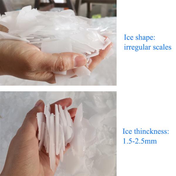 Quality Water Cooling Condensation Way 1000kg Flake Ice Making Machine with Ice Storage for sale
