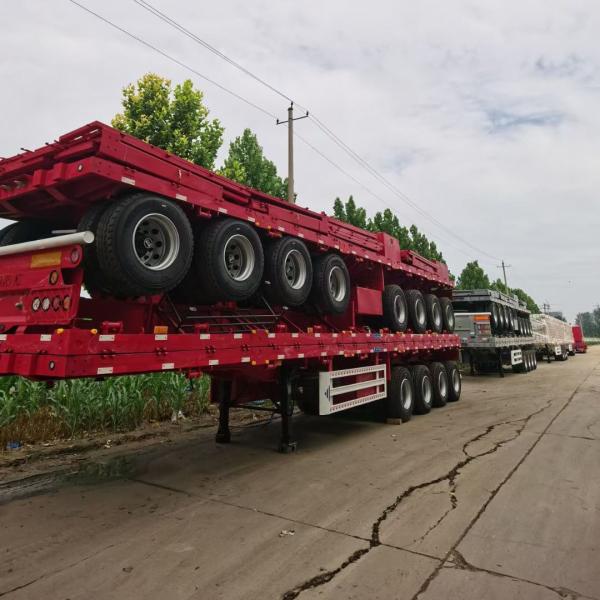 Quality Four Axle Container Flatbed Trailer For High Capacity Cargo Transport for sale