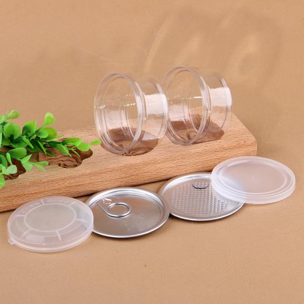 Quality PET Plastic Food Packaging 67mm 100ml Clear Plastic Cylinder for sale