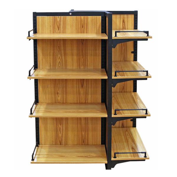 Quality Wooden Bakery Grocery Store Displays Shelf Stand Wood Floor Racks for sale