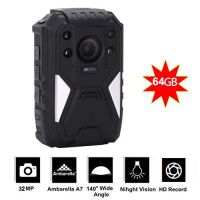 Quality Night Vision Police Body Worn Camera 32MP Video / Audio Recorder HD 1296P IP67 for sale
