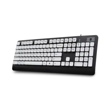 Quality USB Plastic Keyboard With Fingerprint Reader Function Keys Multimedia Keys And for sale