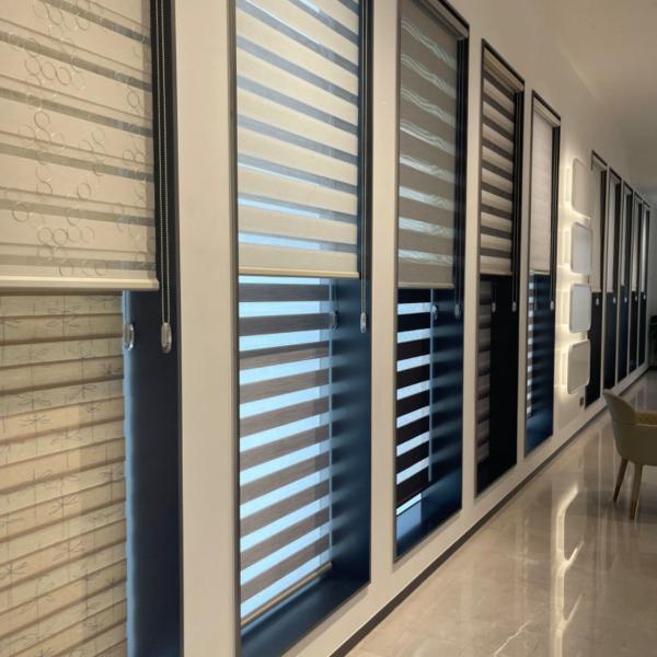 Quality New Latest Colorful Plain Blackout Roller Shades Zebra Blinds Fabrics for sale