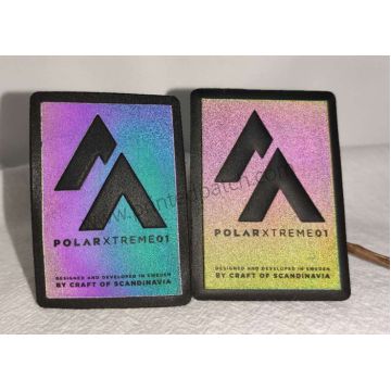 Quality Washable 3M Reflective Labels 8 Colorway Laser Etched Leather Patches for sale