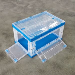 Quality Collapsible Foldable Plastic Box , Plastic Storage Containers Easy Taking for sale