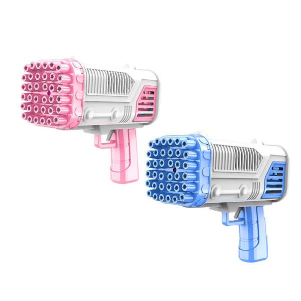 Quality 36 Hole Bubble Gun Rocket Launcher Colorful Lights for Children Age Range 2 to 4 Years for sale