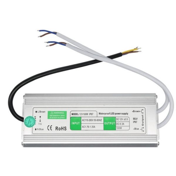 Quality Single Output Silver Waterproof IP67 Power Supply 10W 12V 24V 5V 90-270V AC DC C-Power for sale