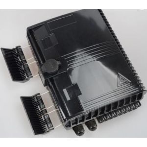 Quality Terminal Box 16 Core Ftth 2 Inlet,16 Outlet For Drop Cables Black Box Fiber for sale