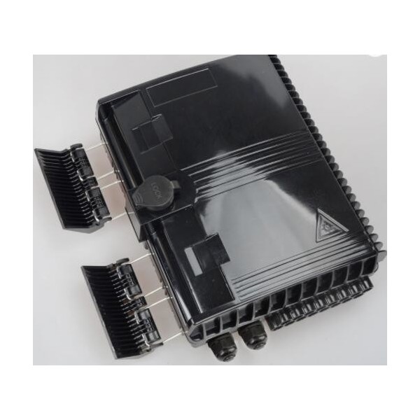 Quality Terminal Box 16 Core Ftth 2 Inlet,16 Outlet For Drop Cables Black Box Fiber Optic Cable for sale