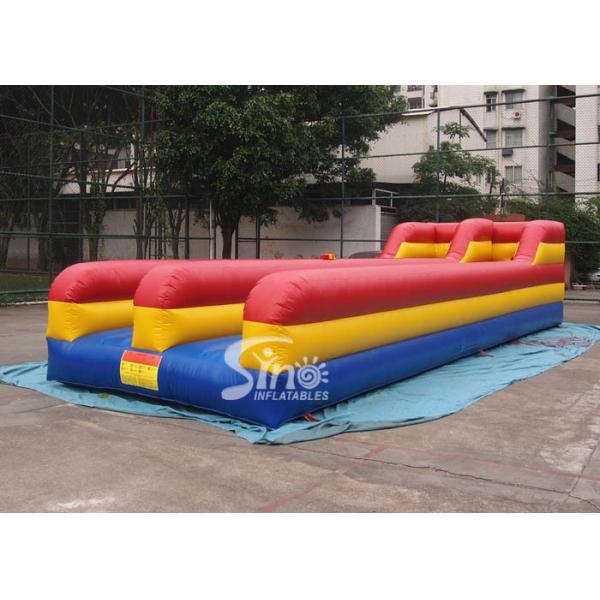 Quality 10m long kids N adults inflatable bungee run for indoor or outdoor 2 person for sale