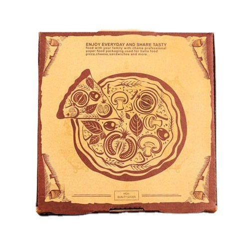 Quality Full Color Baking Kraft Corrugated Paper Pizza Cardboard Pizza Slice Boxes Bulk for sale
