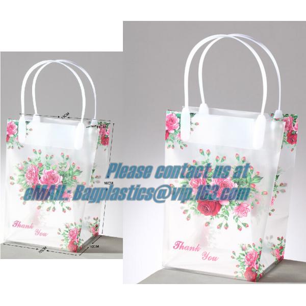 Quality clear PP carry bag, PP Supermarket clear pvc Shopping plastic Bag, Fashion clear plastic shopping bags with handles for sale