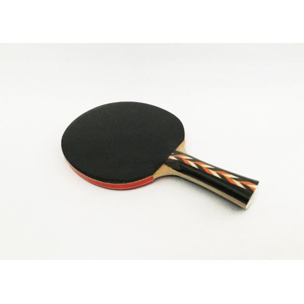 Quality Linden Wood 6mm Table Tennis Bats , Good Ping Pong Paddles With Orange Sponge 1 for sale