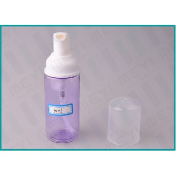 Quality 50 ML Purple Translucent PET Foam Soap Pump Bottle For Shaving Cream for sale