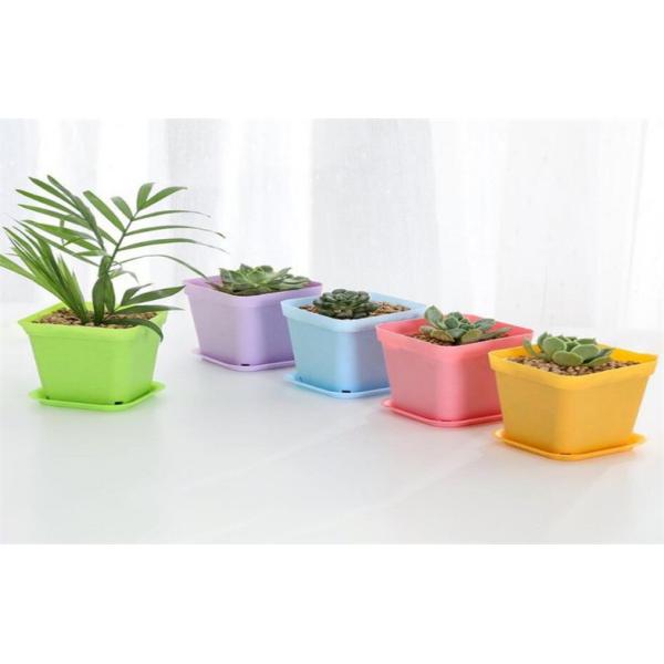 Quality Vegetable Garden PP Resin Not Brittle Round Flower Pots 9x6x8cm for sale