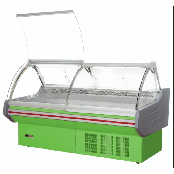 Quality Painted Steel Material Food Display Cooler / Deli Fresh Meat Showcase for sale