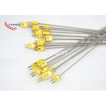 Quality SS304 Sheath Mgo Thermocouple Mineral Insulation With Male Connector for sale
