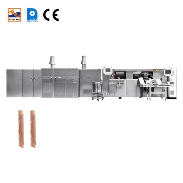 Quality High Capacity Deluxe Waffle Roll Production Line With 1200/Hour Production Capacities for sale