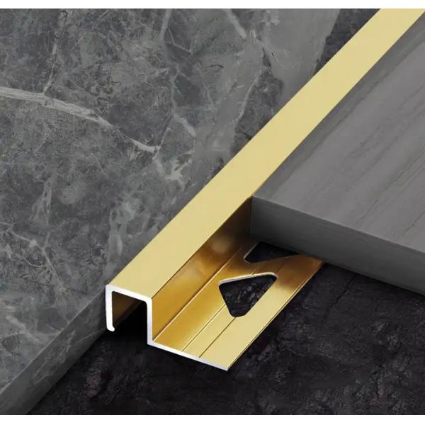 Quality Wall Floor Aluminium Tile Strip Corner Protect Decoration Edging Trim for sale