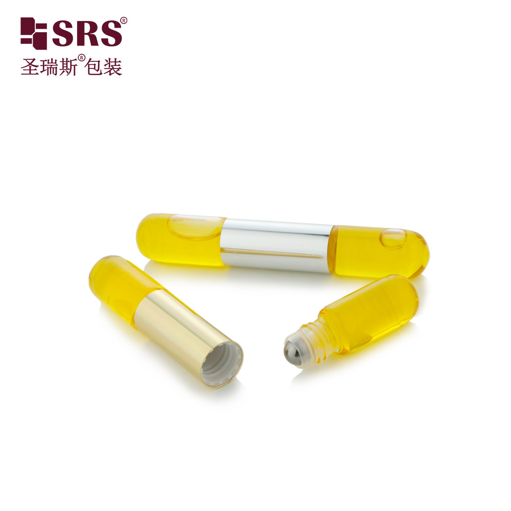 Quality SGB2-5ml+5ml Transparent Clear Double Ended Glass Bottle With Steel Ball For for sale