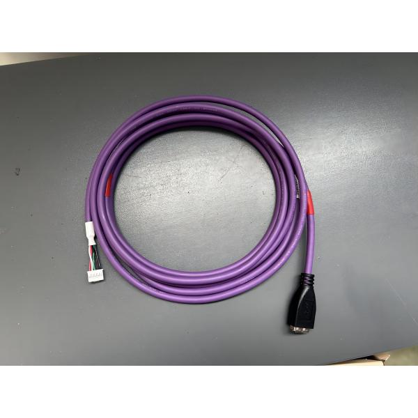 Quality Industrial High Flexible Purple 5pin Shielded USB Harness 2600mm Length for sale