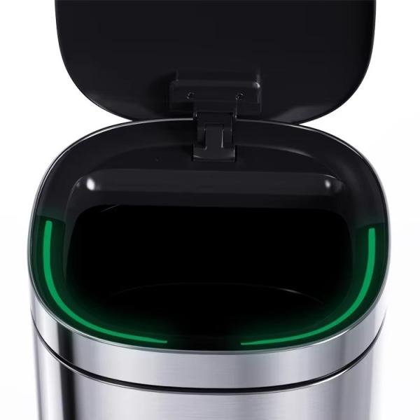 Quality High Capacity Household Motion Sensor Trash Bin Stainless Steel Smart Sensor Bin for sale