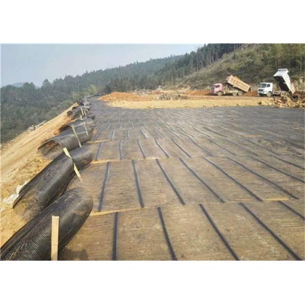 Quality Reinforce Foundations Black Polypropylene Uniaxial Plastic Geogrid for sale
