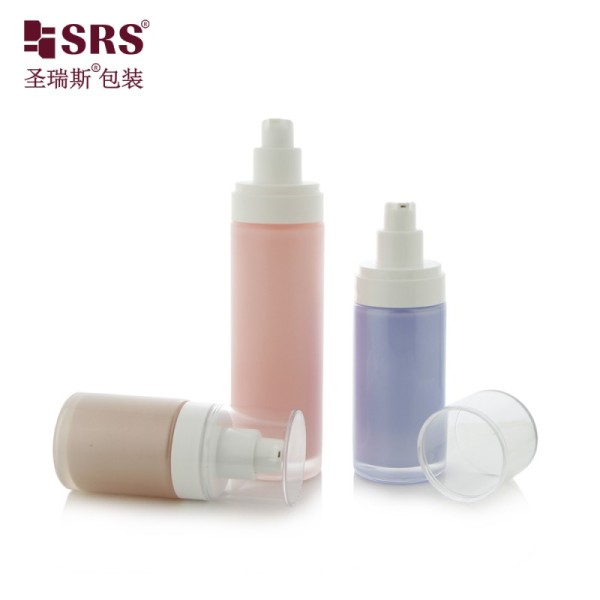Quality AB001 15ml 30ml 50ml Round Luxury Glass Lotion Pump Bottle Replaceable Type for sale