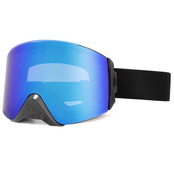 Quality Logo Customized Logo Removable Nose Guard Magnetic Heated Ski Goggles with Side for sale