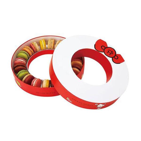 Quality Luxury Paperboard Round Macaron Gift Box With Plastic Tray for sale