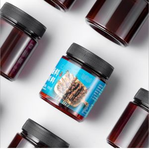 Quality 4 Oz 8 Oz Plastic Amber Pet Jar BPA Free Odourless And Tasteless for sale