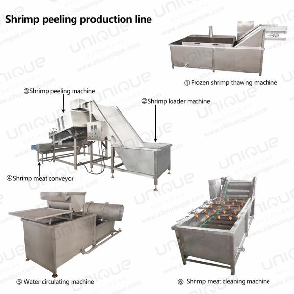 Quality 3600*2260*2200 mm Automatic Seafood Prawn Shrimp Peeling Machine for Fast for sale