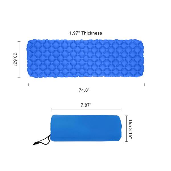 Quality Compact Outdoor Sleeping Pad 5cm Inflatable Sleeping Pad Camping Bed Pad for sale