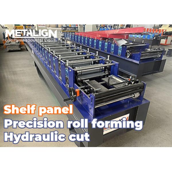 Quality Custom Cut & Bent Shelf Panel Roll Forming Machine 10m/Min 5.5Kw for sale