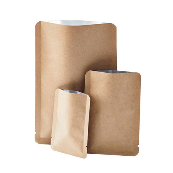Quality Aluminium Foil Lined Waterproof Kraft Paper 3 Side Seal Bag Customized for sale