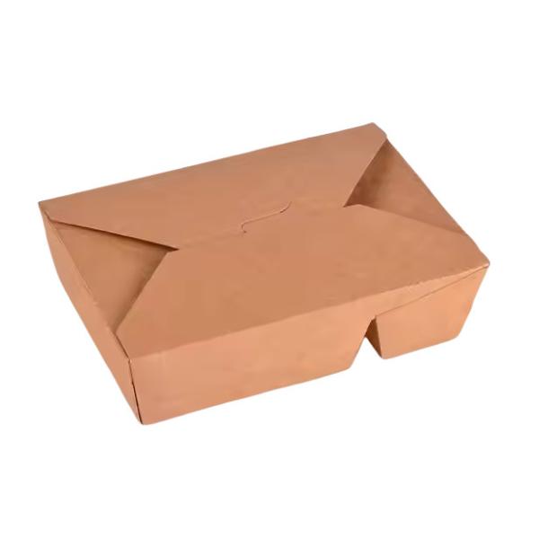 Quality Takeout Box Restaurant Packaging Double Compartment Paper Box Disposable Paper for sale