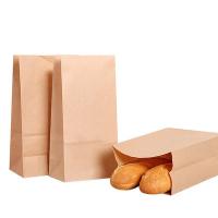 Quality Recycled Kraft Paper Take Away Packaging Restaurant Bags Food Delivery for sale