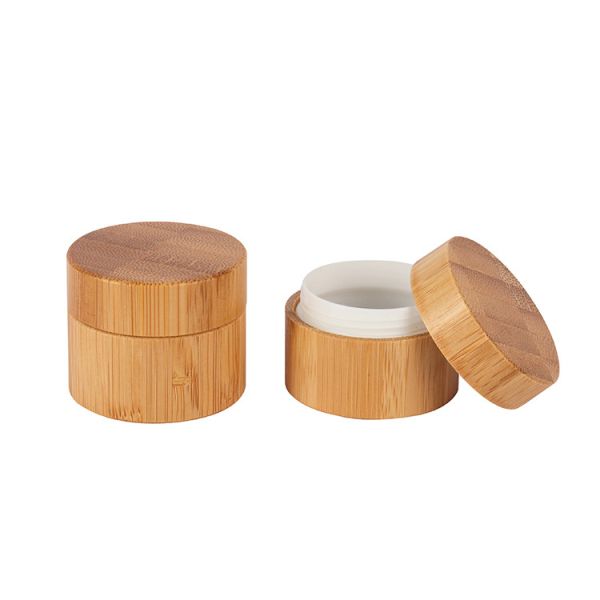 Quality Natural Bamboo PP Liner Cosmetic Cream Jar 10ml 30ml 50ml 100ml 150ml 200ml 250ml for sale