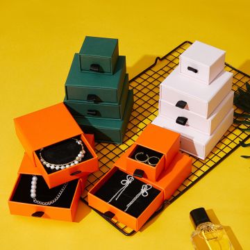 Quality Cardboard Jewelry Drawer Storage Box Packaging Box Customized Logo With Velvet for sale