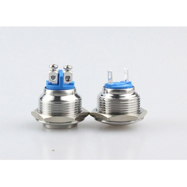 Quality NC NO Momentary Push Button Switch Doorbell Self Reset Silver Alloy Contact for sale