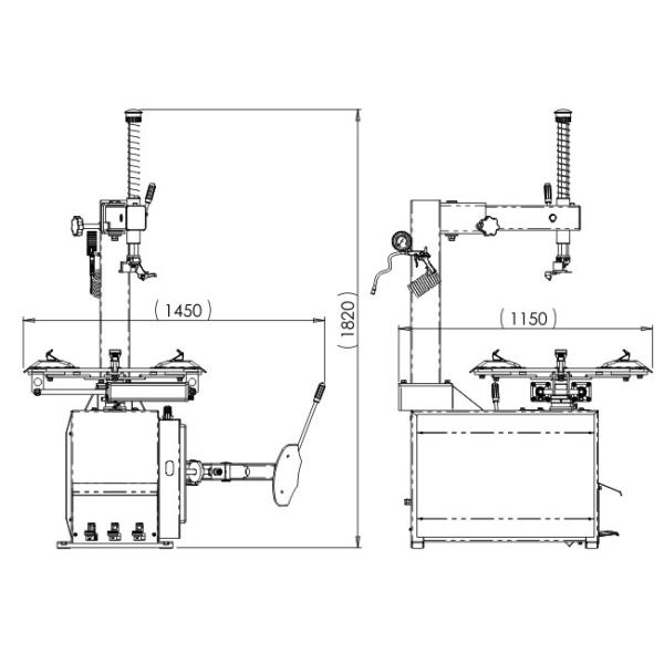 Quality ISO 380v Semi Automatic Tyre Changer Pneumatic Tire Changing Machine for sale