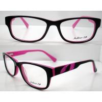 Quality Hand Made Black & Pink Popular Acetate Eyeglasses Frames For Women With Demo Lens for sale