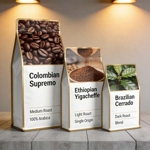 Quality Custom Printed High Barrier Protection Coffee Bag with Aroma Lock Technology Stand-up Pouch for sale