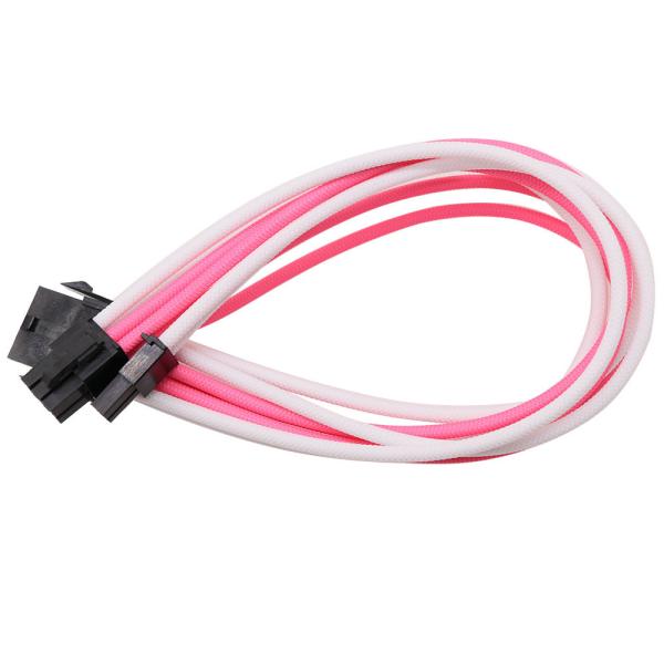 Quality Power Supply braided Sleeved extension cable kit psu cable kit white&pink 18awg for sale