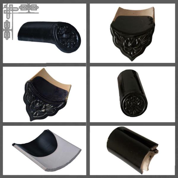 Quality Roofing material black glazed Japanese roof tiles for sale