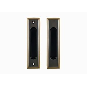 Quality Modern Stripy Brass Sliding Push Pull Door Handles 42mm 160mm for sale