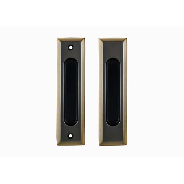 Quality Modern Stripy Brass Sliding Push Pull Door Handles 42mm 160mm for sale