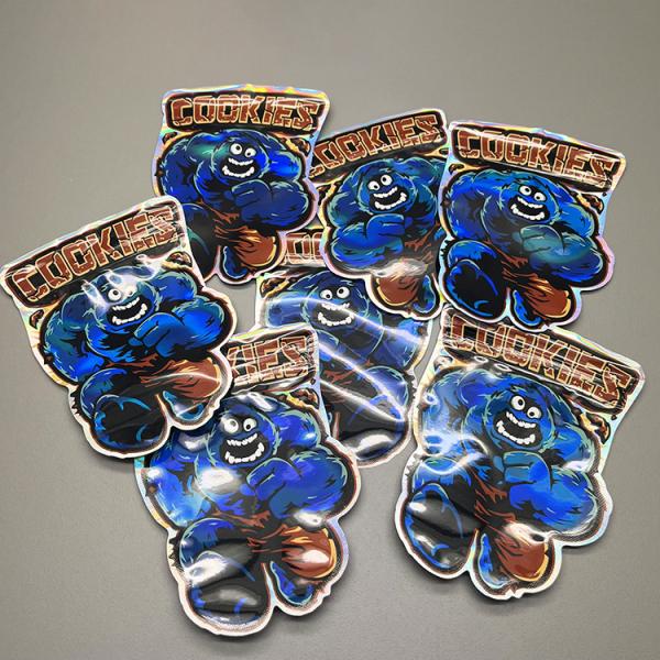 Quality Special Shaped Gravure Printing Die Cut Mylar Bags ziplockk Sealing for sale